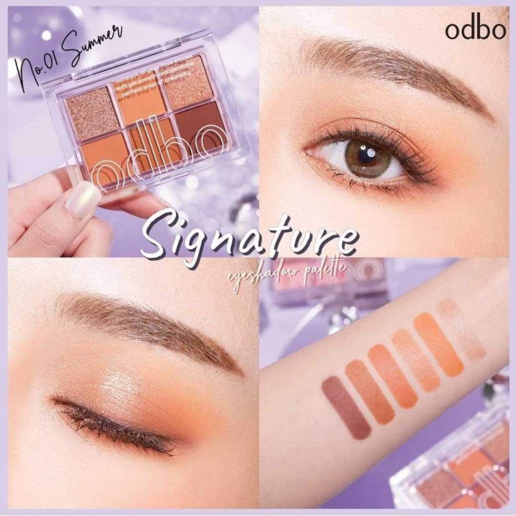พาเลทอายแชโดว์ Odbo Signature Eyeshadow Palette OD276 ทาตา ชิมเมอร์ กลิตเตอร์ แมทท์ | Shopee ...