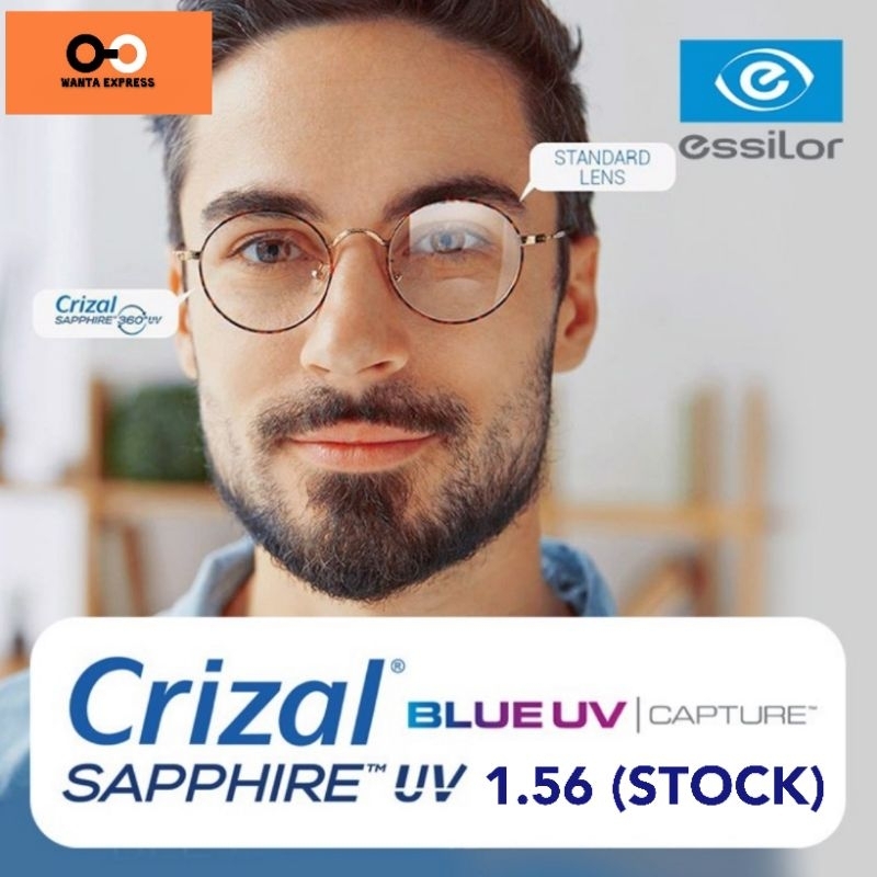 แว่นสายตา แถมกรอบฟรี Essilor Crizal Easy Prevencia Sapphire Transition ...