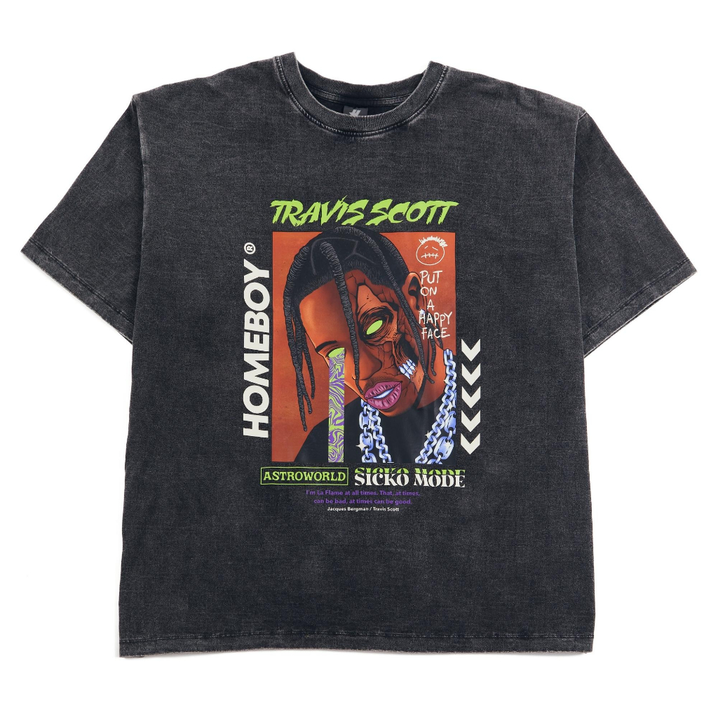 HOMEBOY เสื้อยืดผู้ชายลาย HB.TRAVIS.SKULL | Shopee Thailand