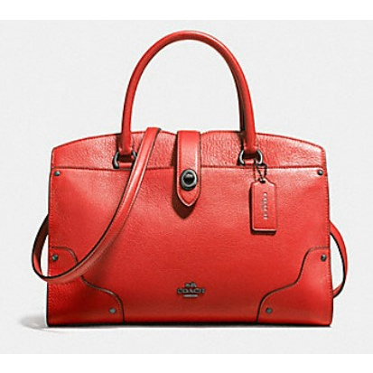 แท้ มือหนึ่ง ตำหนิป้ายหนัง ลดขาดทุน COACH MERCER SATCHEL 30 (COACH ...