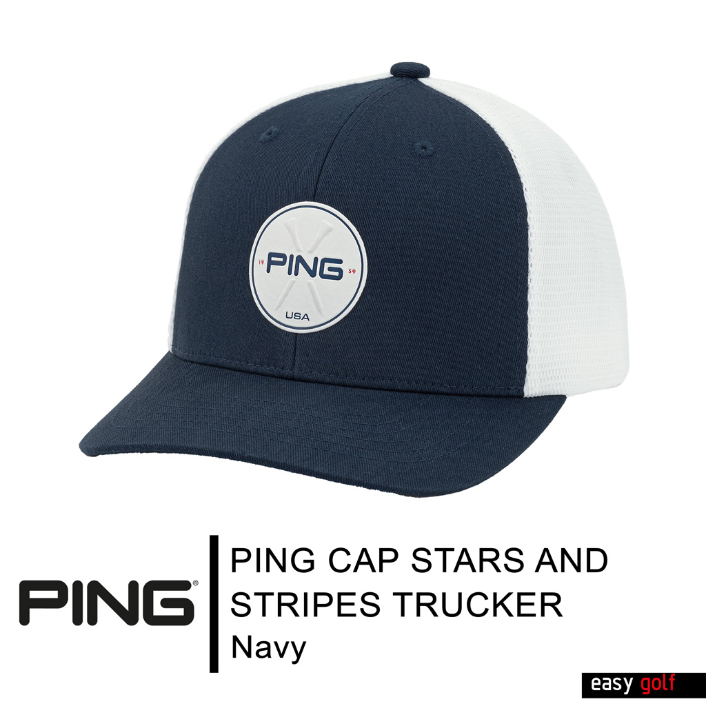 PING CAP STARS AND STRIPES TRUCKER LIMITED PING CAP MEN หมวกกอล์ฟ หมวก ...