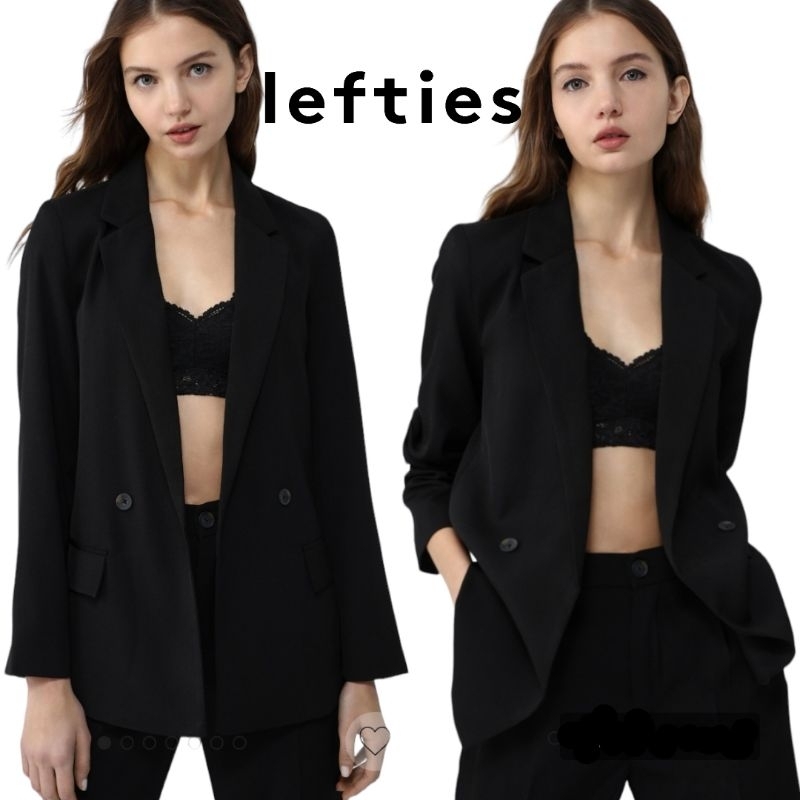 Lefties : Black Basic Blazer ( สูทสีดำ) | Shopee Thailand