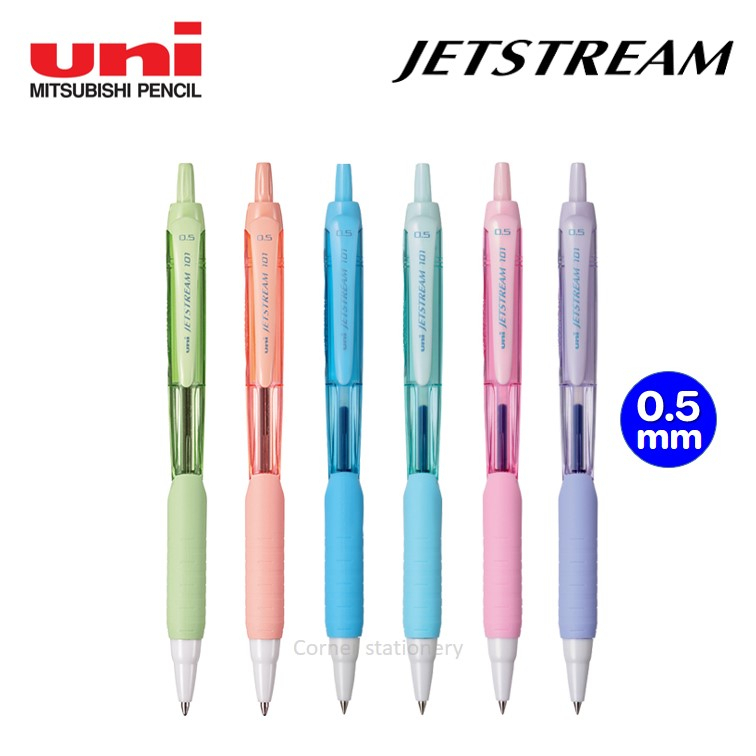 ปากกา jetstream 101 แท้ ลูกลื่น 0.5 มม.(หมีกน้ำเงิน) ตรา Uni ปากกาเขียน ...