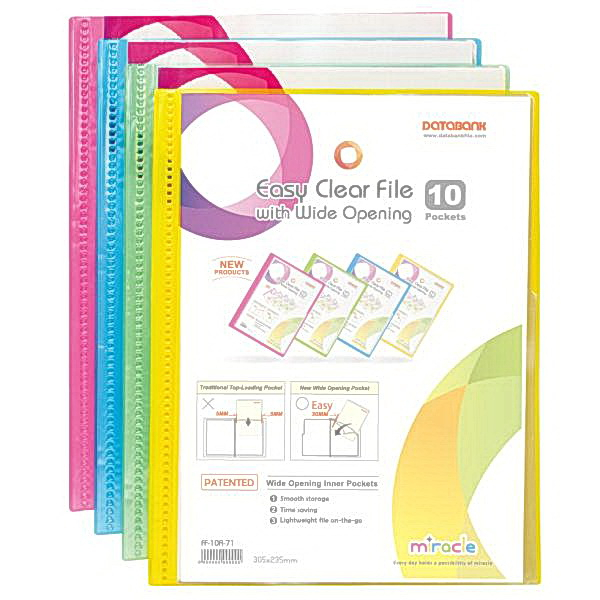 Databank แฟ้มโชว์เอกสารขนาด A4 Databank Easy Clear File 10 Pockets ...