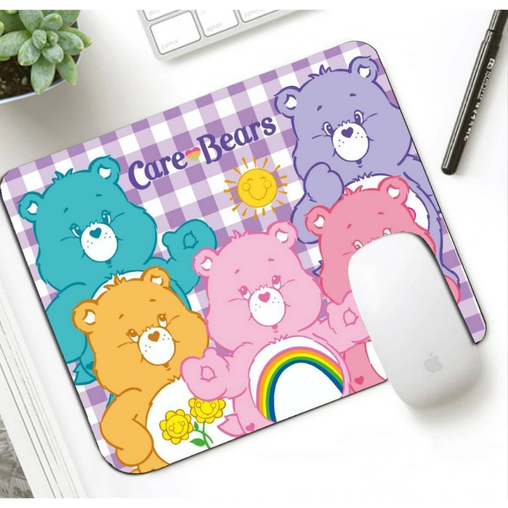 แผ่นรองเม้าส์ (Mouse Pad) ลายแคร์แบร์ Carebears รุ่นเหลี่ยมขอบโค้งมน ...