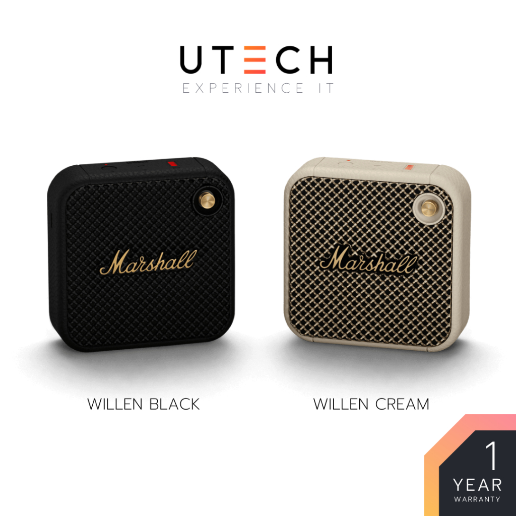 MARSHALL SPEAKER รุ่น WILLEN - BLACK/CREAM BRASS by UTECH | Shopee Thailand