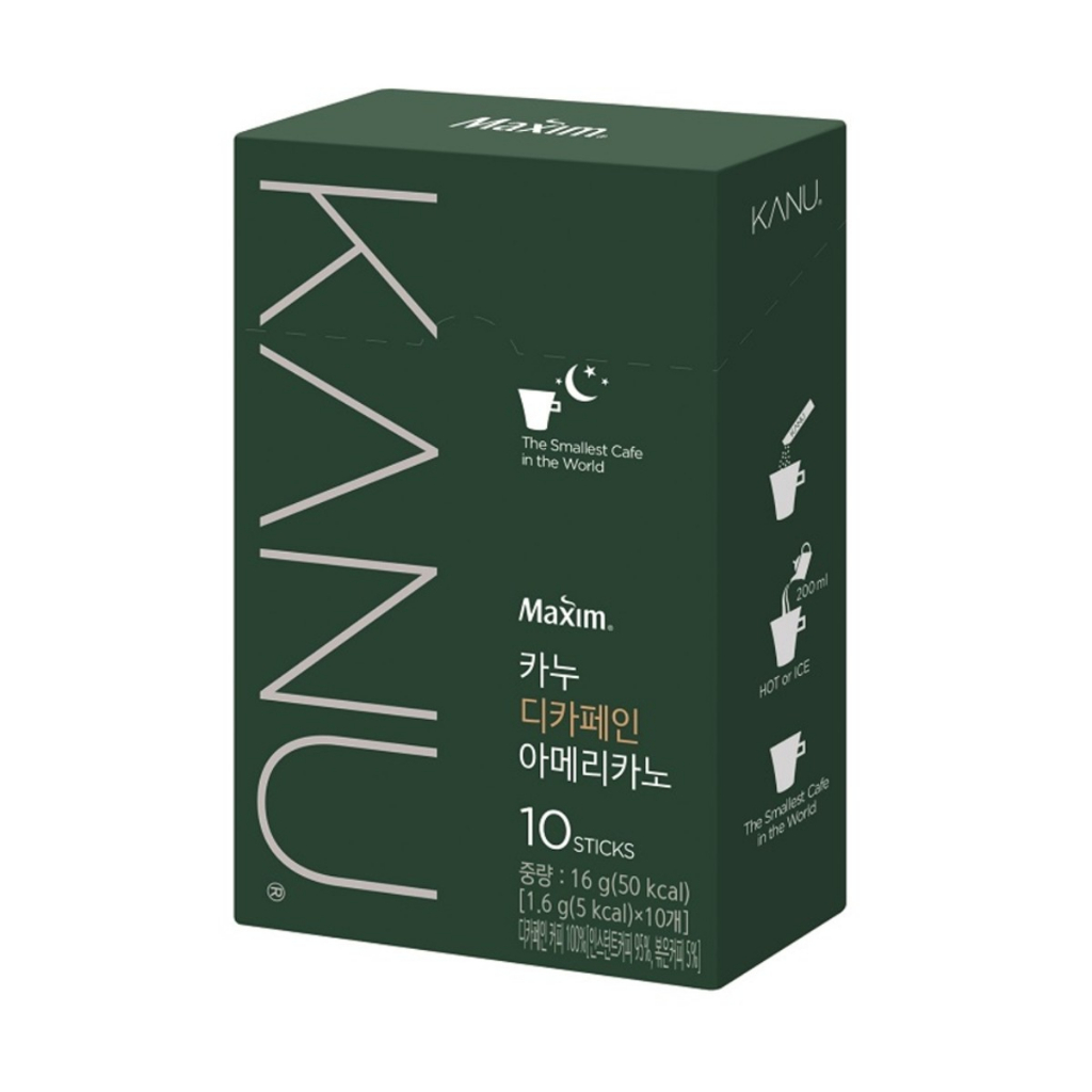 [ของแท้] 카누디카페인아메리카노 Maxim Kanu Decaf Americano (กาแฟอเมริกาโน่ดีแคฟ 10 ...