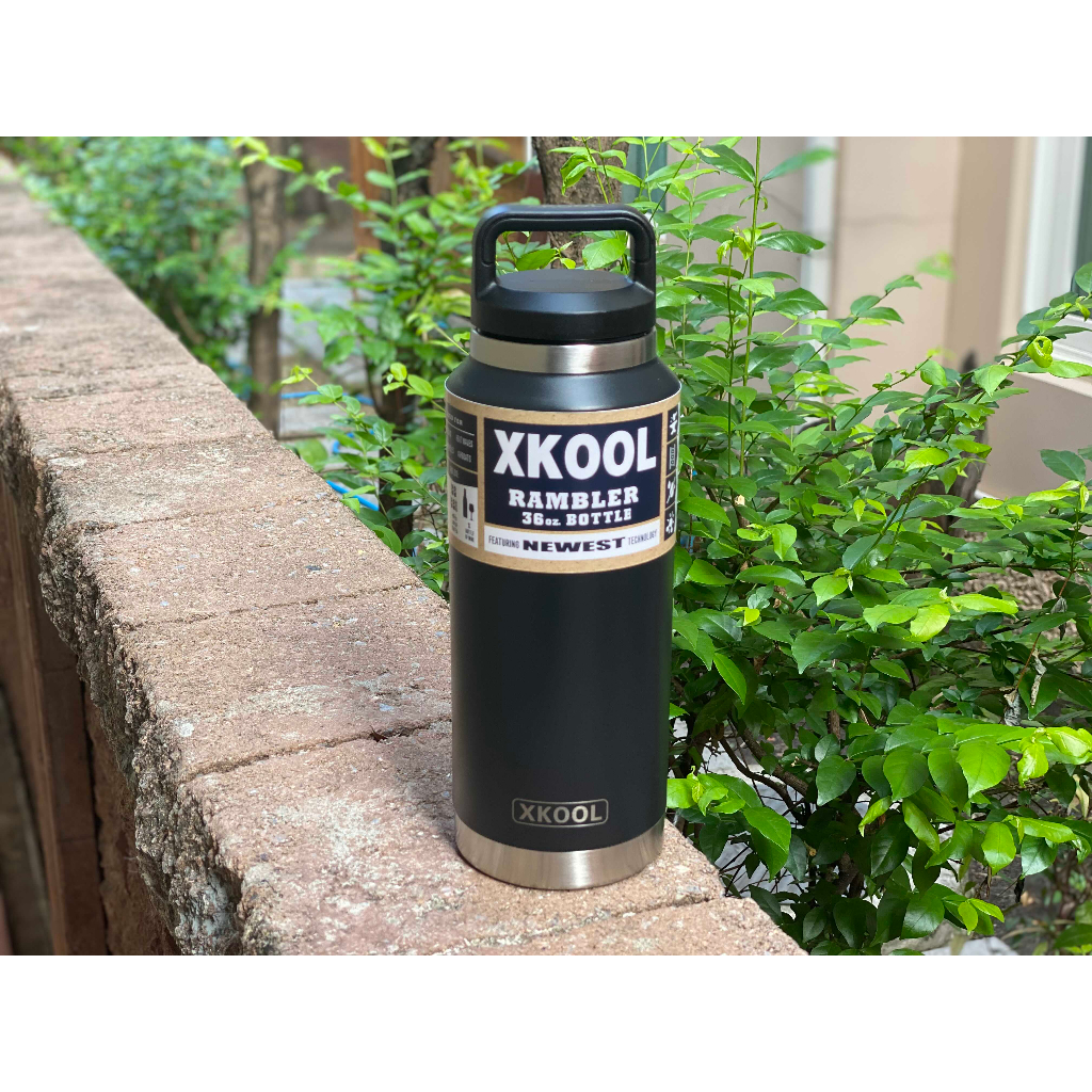 กระติกน้ำXkool ขนาด 36Oz เก็บอุณหภูมิความเย็น,ร้อนสีพื้นไม่มีไอน้ำเกาะข้างนอกแก้ว มีlogoทุกใบคะ ...