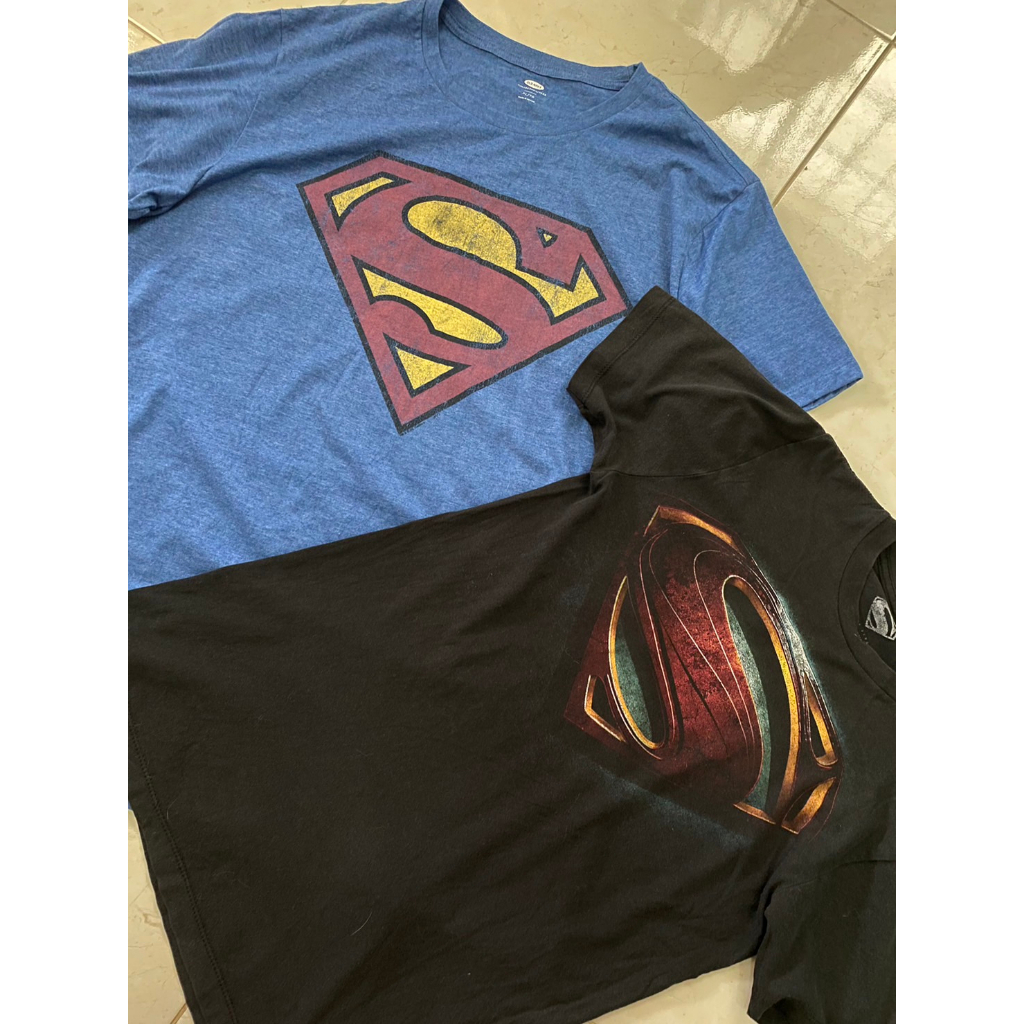 เสื้อซุปเปอร์แมน เสื้อSuperman เสื้อยืดมือสอง สภาพดี ไม่มีตำหนิ เหลือ 2 ...