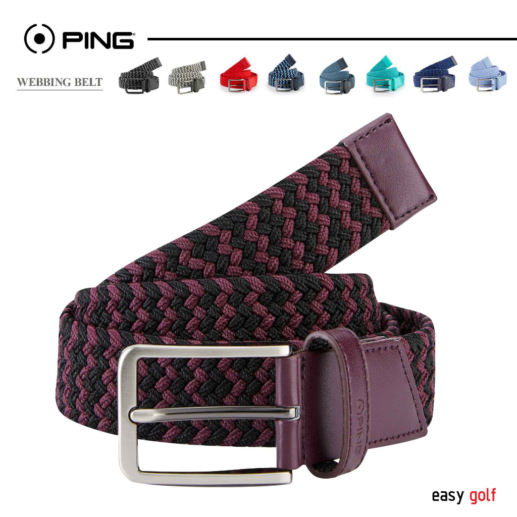 PING STRETCH WEBBING BELT PING BELT เข็มขัดผู้ชาย เข็มขัดสายยืดถัก ...