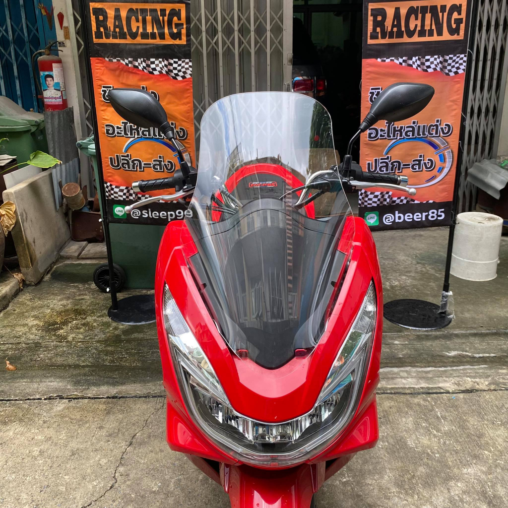 ชิวหน้าPCX (2015-2016-2017) ทรงสูง ของแต่รถ ชิวใส ชิวหน้าแต่ง อุปกรณ์แต่งรถ pcx รถพีซีเอ็ก pcx15 ...