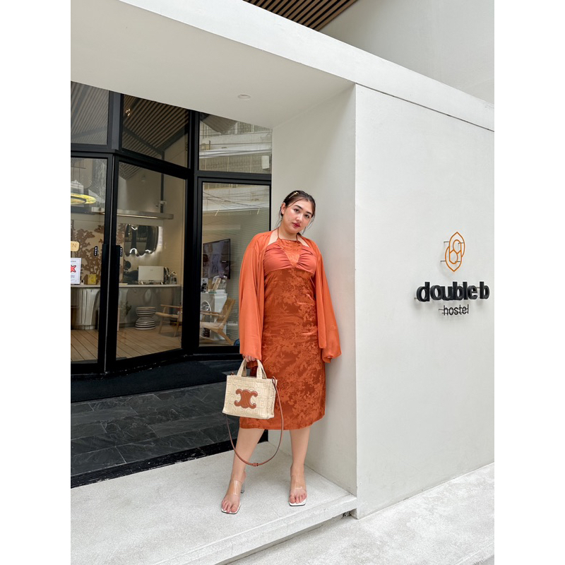 (MTNWHMG ลด 60.-) 050 Lady M | Lady copper dress เดรสตัวมัม ตัวแม่ สาวอวบ | Shopee Thailand