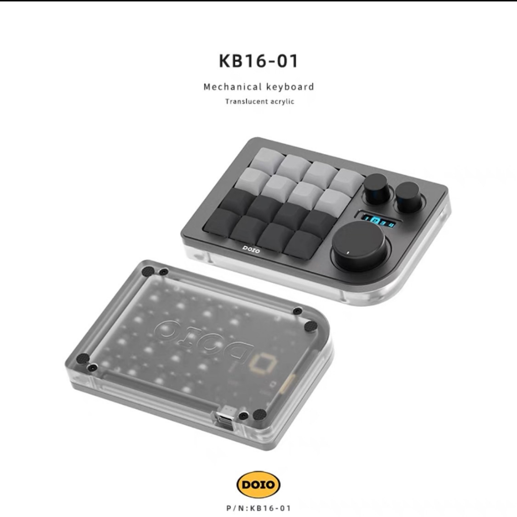 Doio คีย์บอร์ด 16 คีย์ ขนาดเล็ก QMK VIA KB16-01 | Shopee Thailand