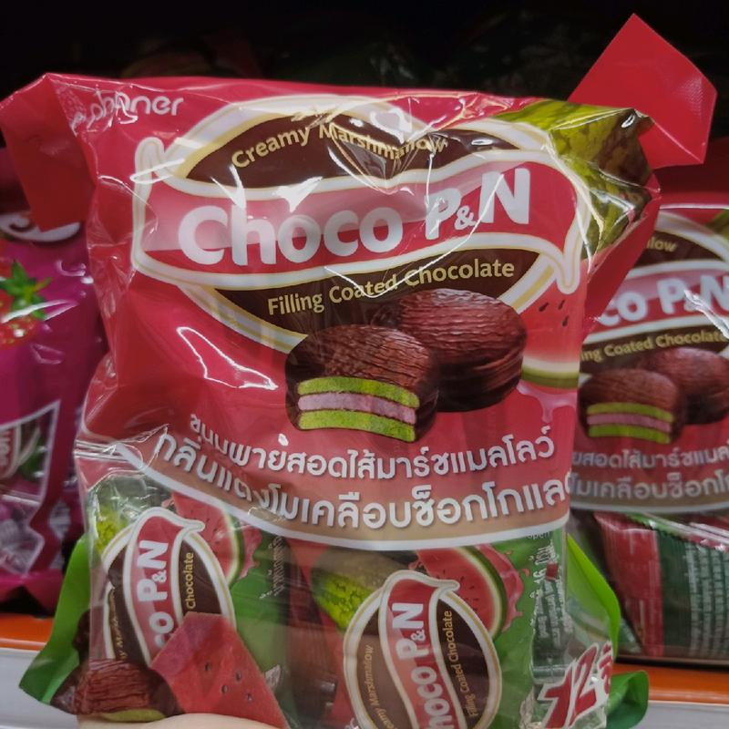 Choco P&N ขนมพายสอดไส้มาร์ชเมลโล่เคลือบช็อคโกแลต ช็อคโก้พาย 1 แพ็ค 12 ...