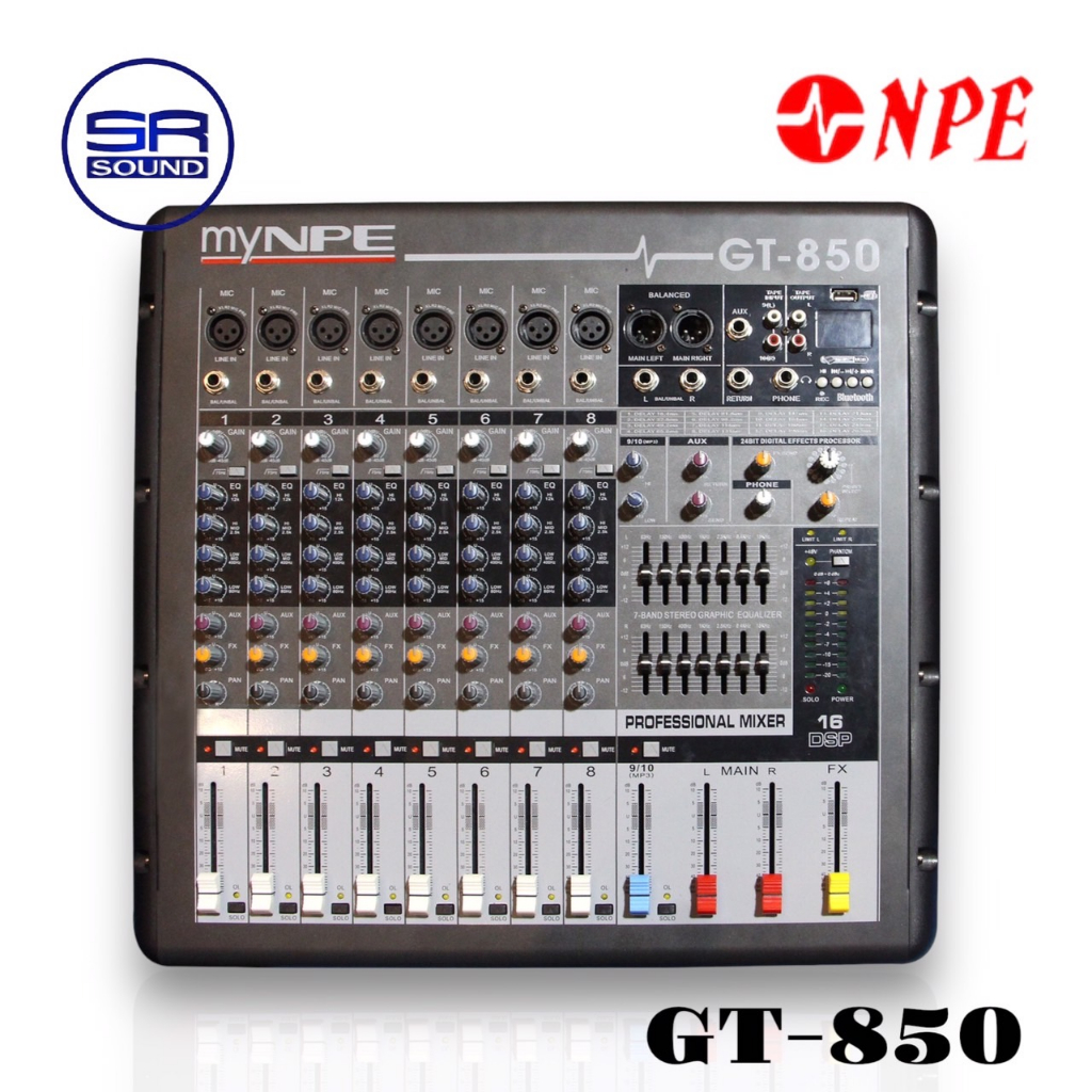 MYNPE GT-Series GT-420 GT-630 GT-850 GT-880 GT-1250 GT-1650 เพาเวอร์มิกเซอร์ มีบลูทูธ | Shopee ...