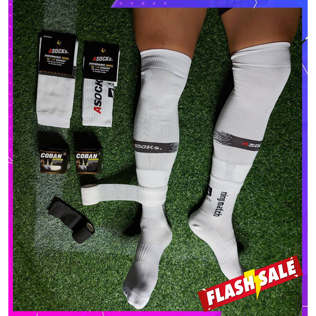 [ พร้อมส่ง ] ชุดset ถุงเท้าตัดข้อASOCKs + ครึ่งแข้งASOCKs นุ่มๆ เท่ห์ๆ + เทปล๊อค 2 กล่อง ...