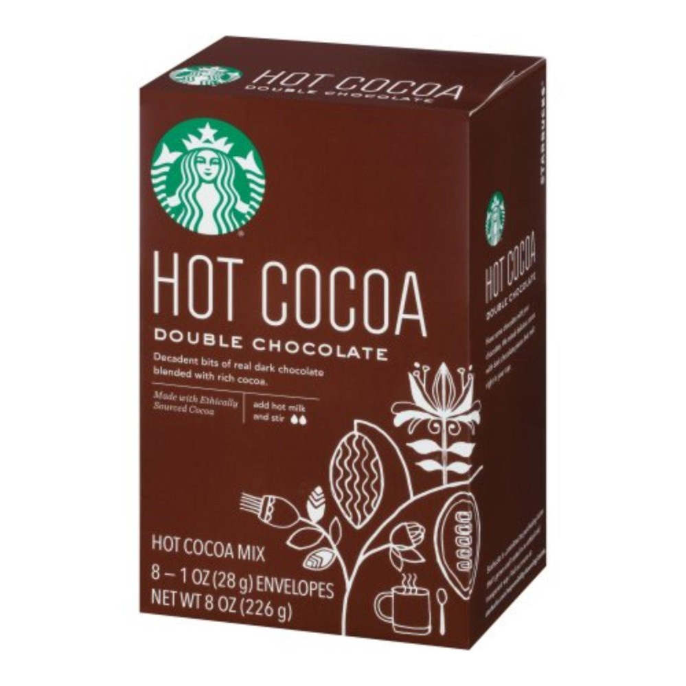 STARBUCKS Hot Cocoa Mix Double Chocolate Powder (USA) 28g.x 8sachets ...