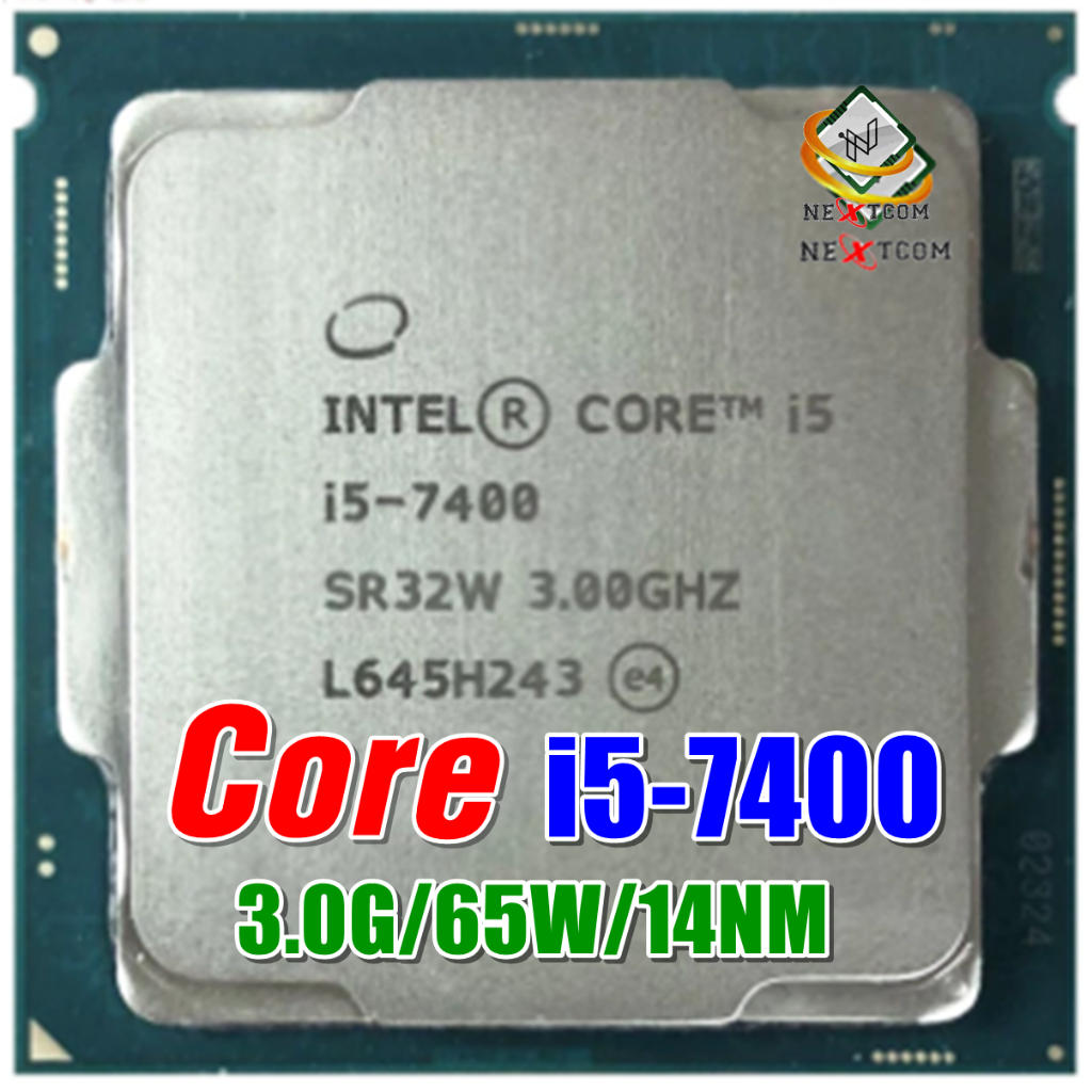 ⚡️ CPU i5 7400 / 3.0Ghz / 4C 4T / 65W / 14nm / LGA 1151 / ฟรีซิลิโคน ...