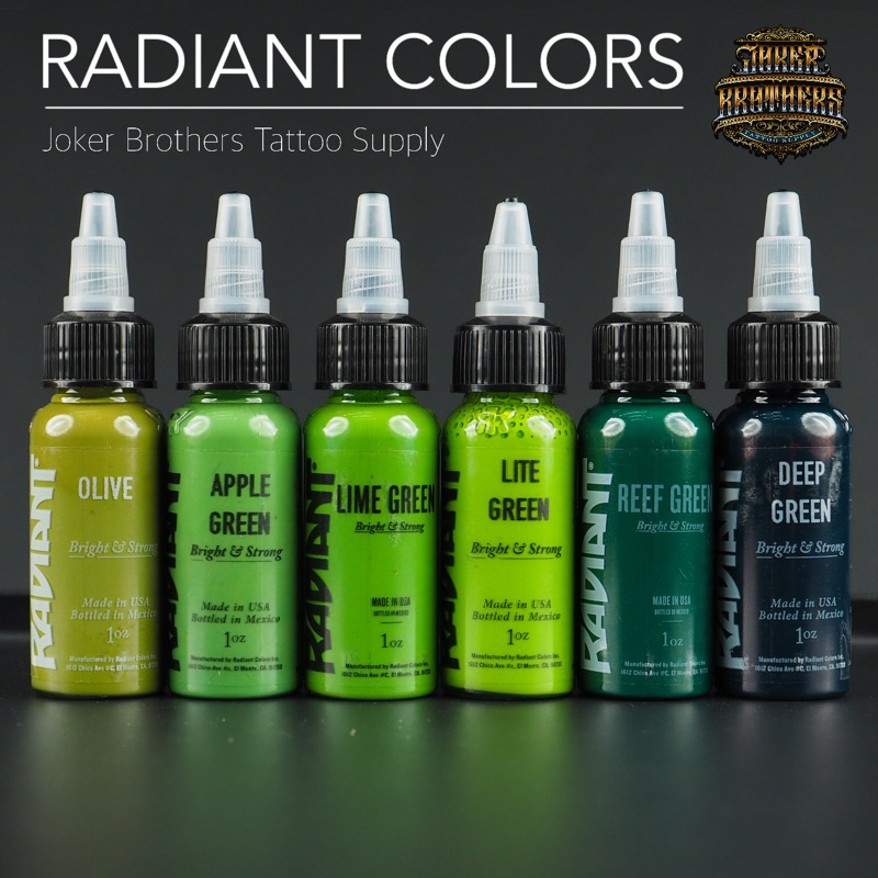 หมึกสัก RADIANT COLORS Made in USA เฉดสีเขียว | Shopee Thailand