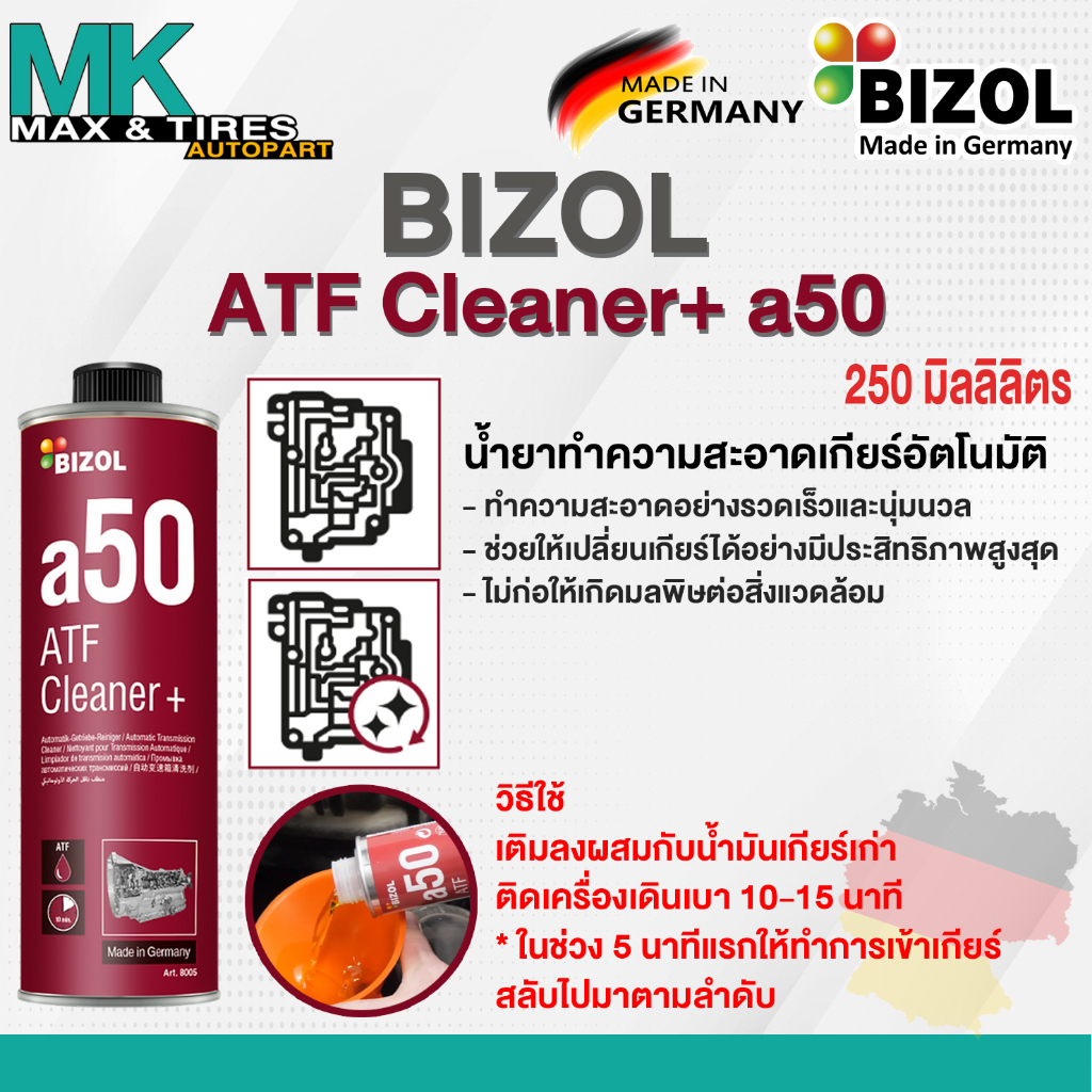 น้ำยาทำความสะอาดเกียร์อัตโนมัติ BIZOL ATF Cleaner+ a50 250ml. | Shopee ...