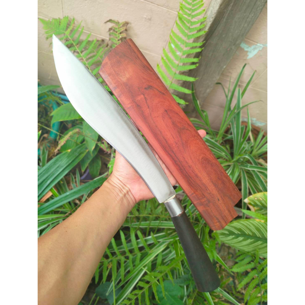 มีดเหน็บ อีเหน็บ (E-Nep) มีดหมอ มีดเดินป่า มีดแคมป์ ใบ 12.2” SUP9 ตีร้อนชุบแข็ง ผิวขัด ด้ามฝัก ...