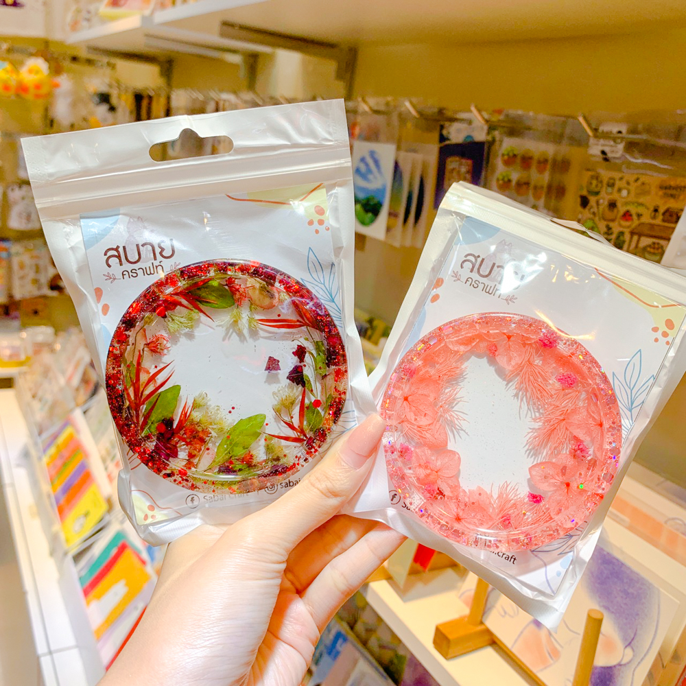 **inbox ก่อนสั่งซื้อสินค้า**จานรองแก้วเรซิ่น Handmade [SABAI.CRAFT ...
