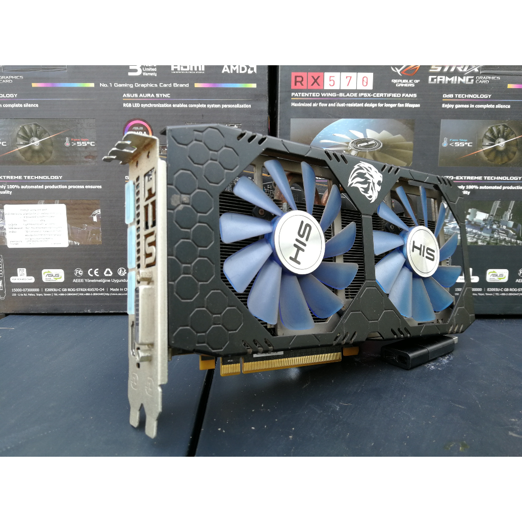 การ์ดจอ AMD RX580 4G-8G//RX570 4G-8G//RX480 4G-8G//RX470 4G-8G มือสอง ต่อไฟเพิ่ม 8พิน | Shopee ...