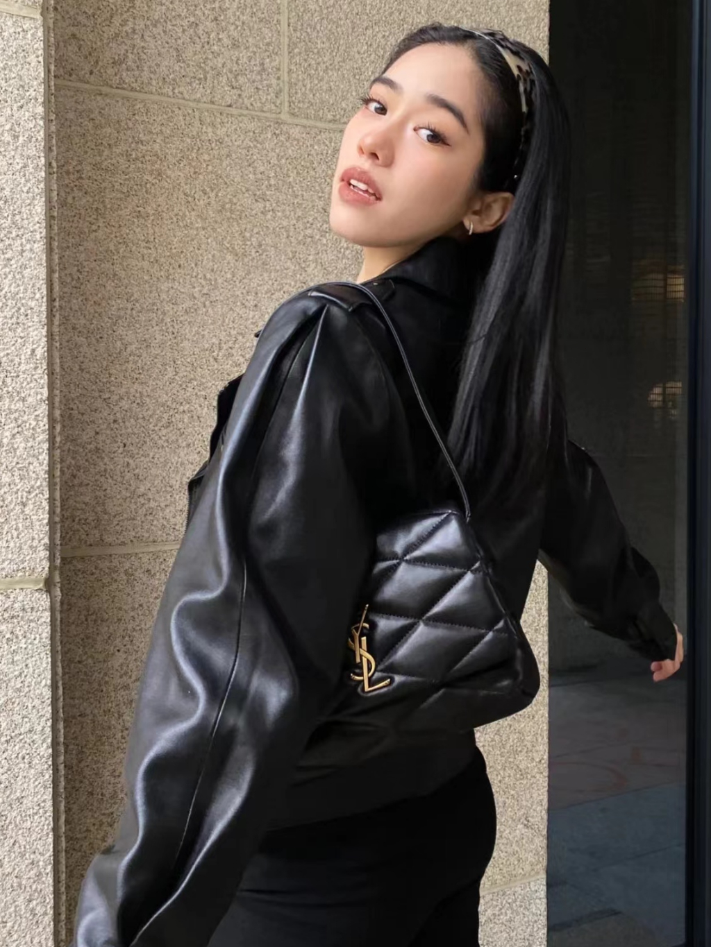 YSL Saint Laurent/LE 57 Cotton Fleece กระเป๋าสะพายไหล่/กระเป๋าสตรี ...