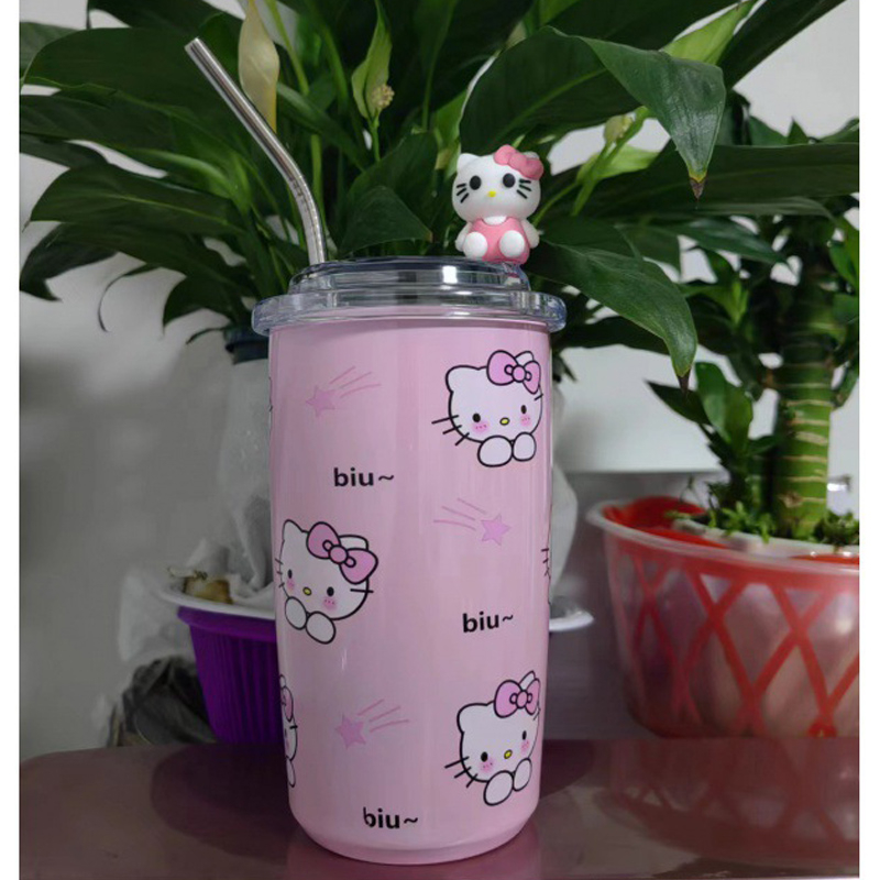 April Sanrio Kuromi Mymelody 400ml แก้วน้ำสแตนเลส แถมฟรีหลอดสแตนเลส ...