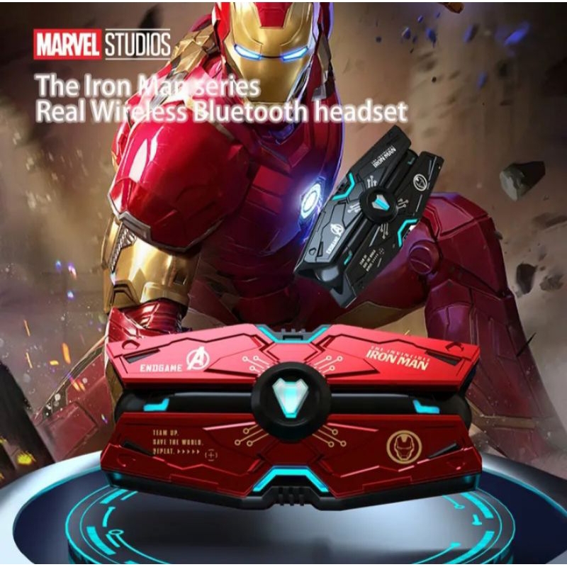 Marvel-EJ-300 หูฟังไร้สาย Bluetooth หูฟัง Gaming สัมผัสอัจฉริยะ Iron ...