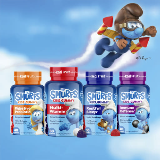 สินค้าพร้อมส่ง*กัมมี่วิตามินและโปรไบโอติกเด็ก The Smurfs, Kids Gummy ...