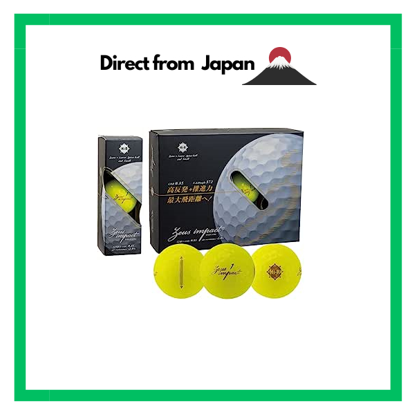 Kasco ลูกกอล์ฟ Zeus Impact 3 สีเหลือง | Shopee Thailand