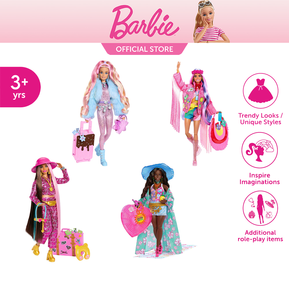 Barbie Extra Doll บาร์บี้ ตุ๊กตาเอ็กซ์ต้าแฟชั่น (GRN27 ID) | Shopee ...