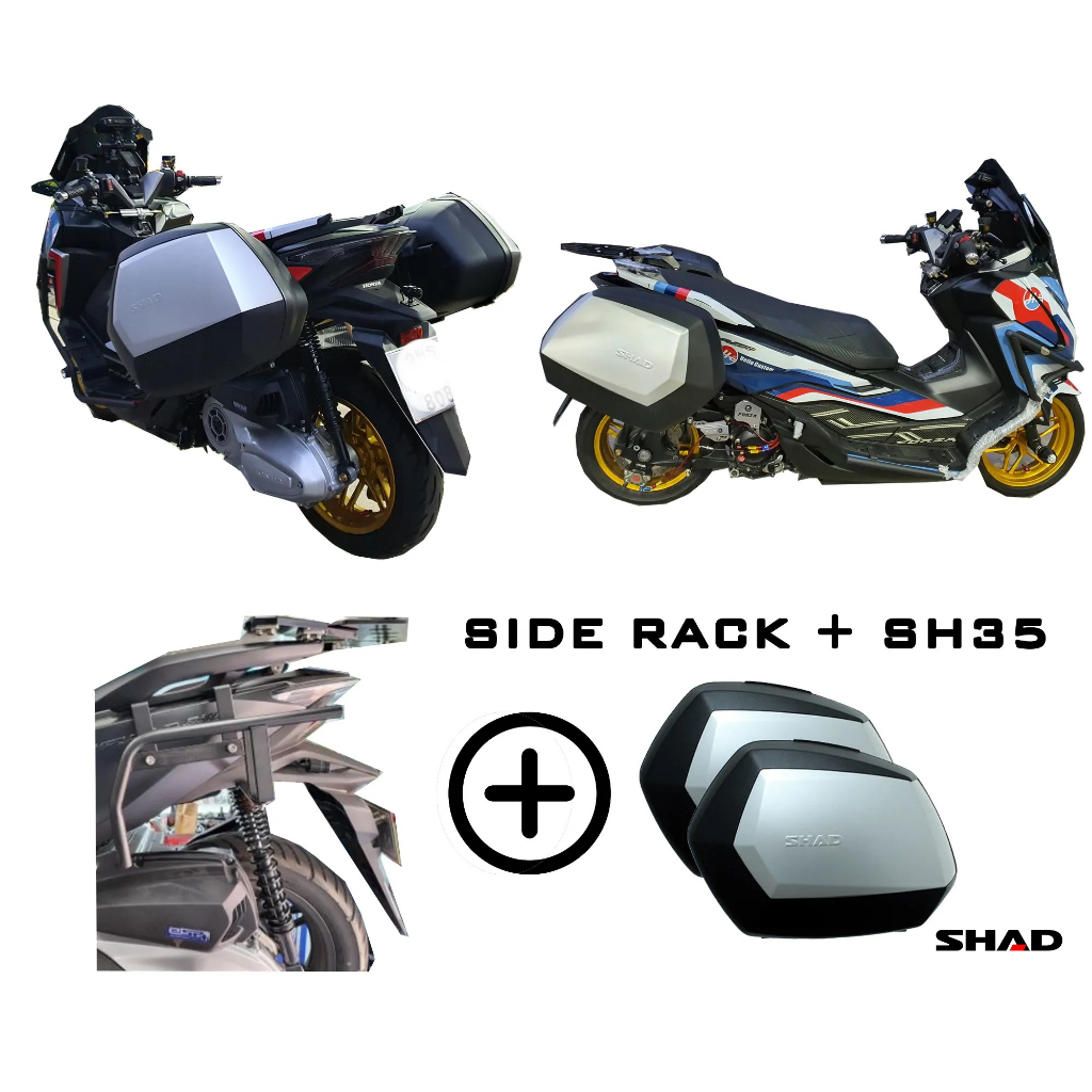 แร็คข้าง + กล่อง SHAD 23 - SHAD 35 Aluminium สำหรับ ADV350 Side Rack ...