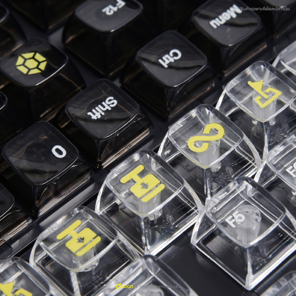 Loga Crystal keycaps Set : ชุดคีย์แคปใส Profile GDA 132 ปุ่ม | Shopee ...