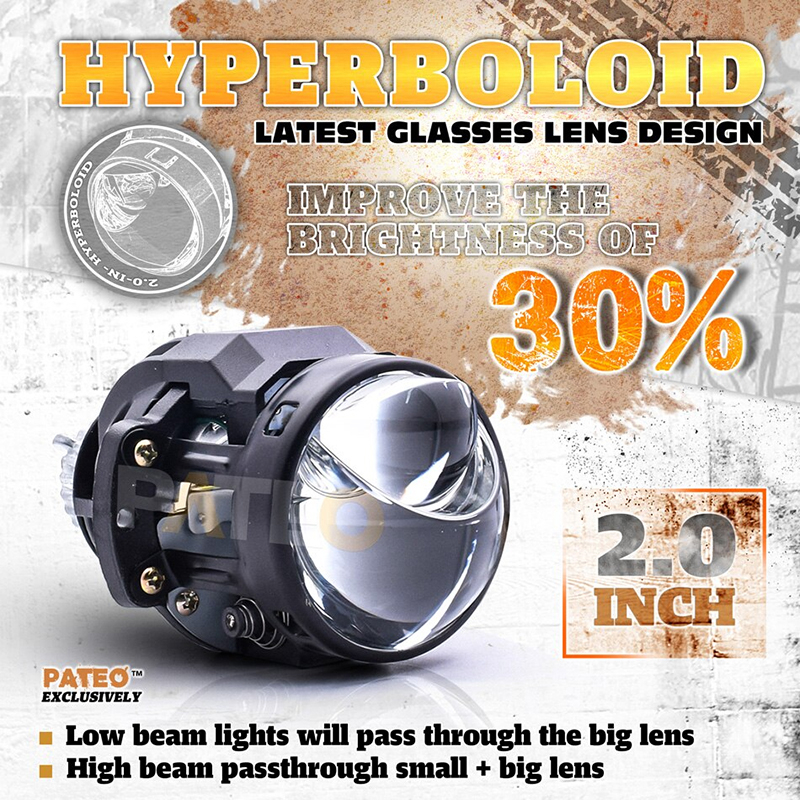 bi led projector ขนาดเลนส์ 2 นิ้ว Blue lens Hyperboloid ที่ให้ความสว่าง ...