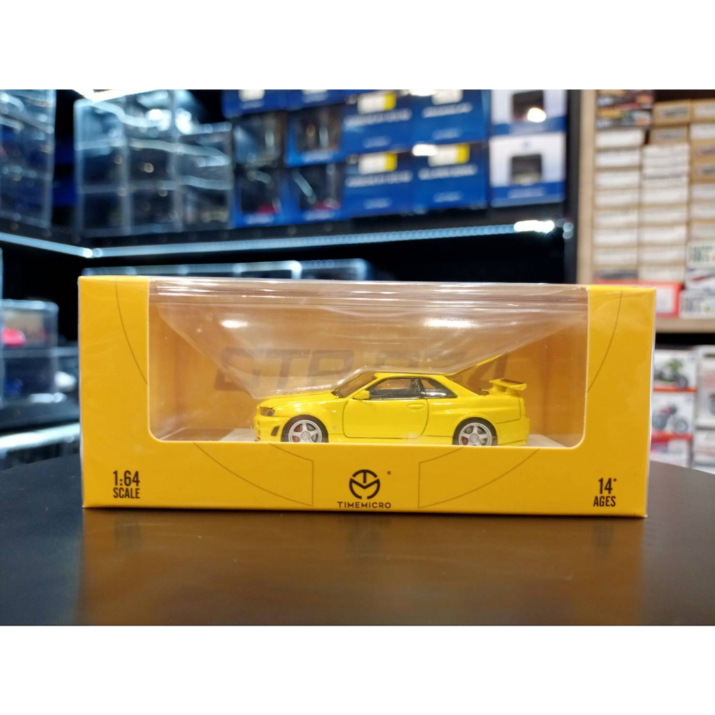 Time Micro 1/64 SKYLINE GT-R R34 Z TUNE YELLOW | Shopee Thailand