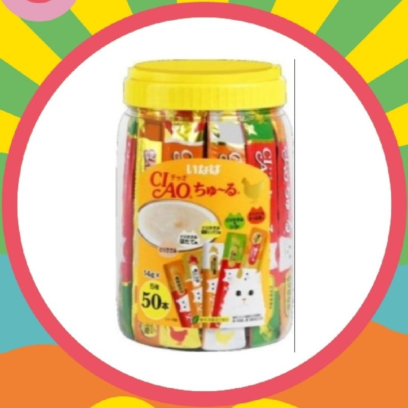 ขนมแมวเลีย ciao 50 และ 60ซอง | Shopee Thailand