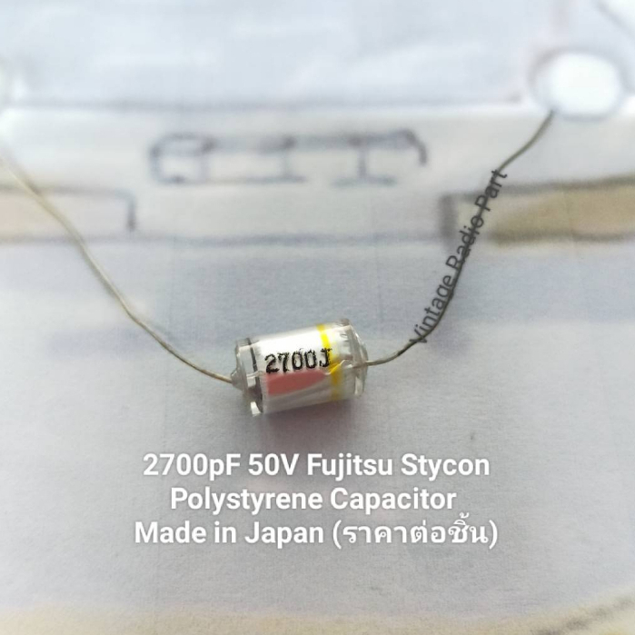 2700pf 50v Polystyrene Capacitor Fujitsu Japan(ราคาต่อชิ้น) | Shopee Thailand