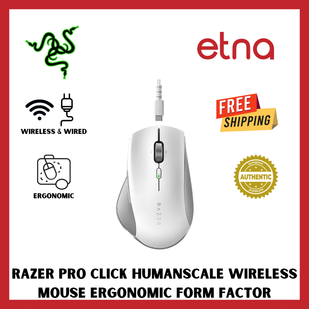 Razer Pro Click Humanscale Wireless Mouse Ergonomic Form Factor ...