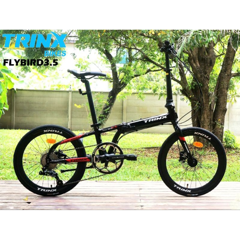 TRINX FLYBIRD 3.5(ส่งฟรี+ผ่อน0%) จักรยานพับได้(ล็อคยึดแม่เหล็ก) ล้อ 20"(451) เกียร์ 10SP กะโหลก ...