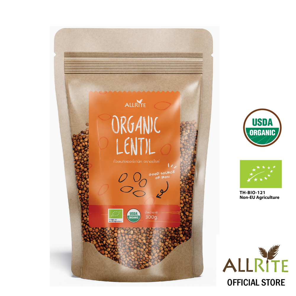 Allrite Organic Lentil 300Gram ถั่วเลนทิลออร์แกนิค ตราออไรท์ 300กรัม ...