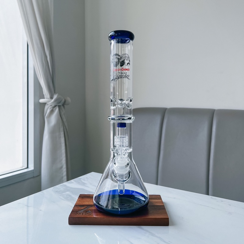 Cheech & Chongs Glass Beaker lce Bong with Drum Perc | 38 cm | Shopee ...