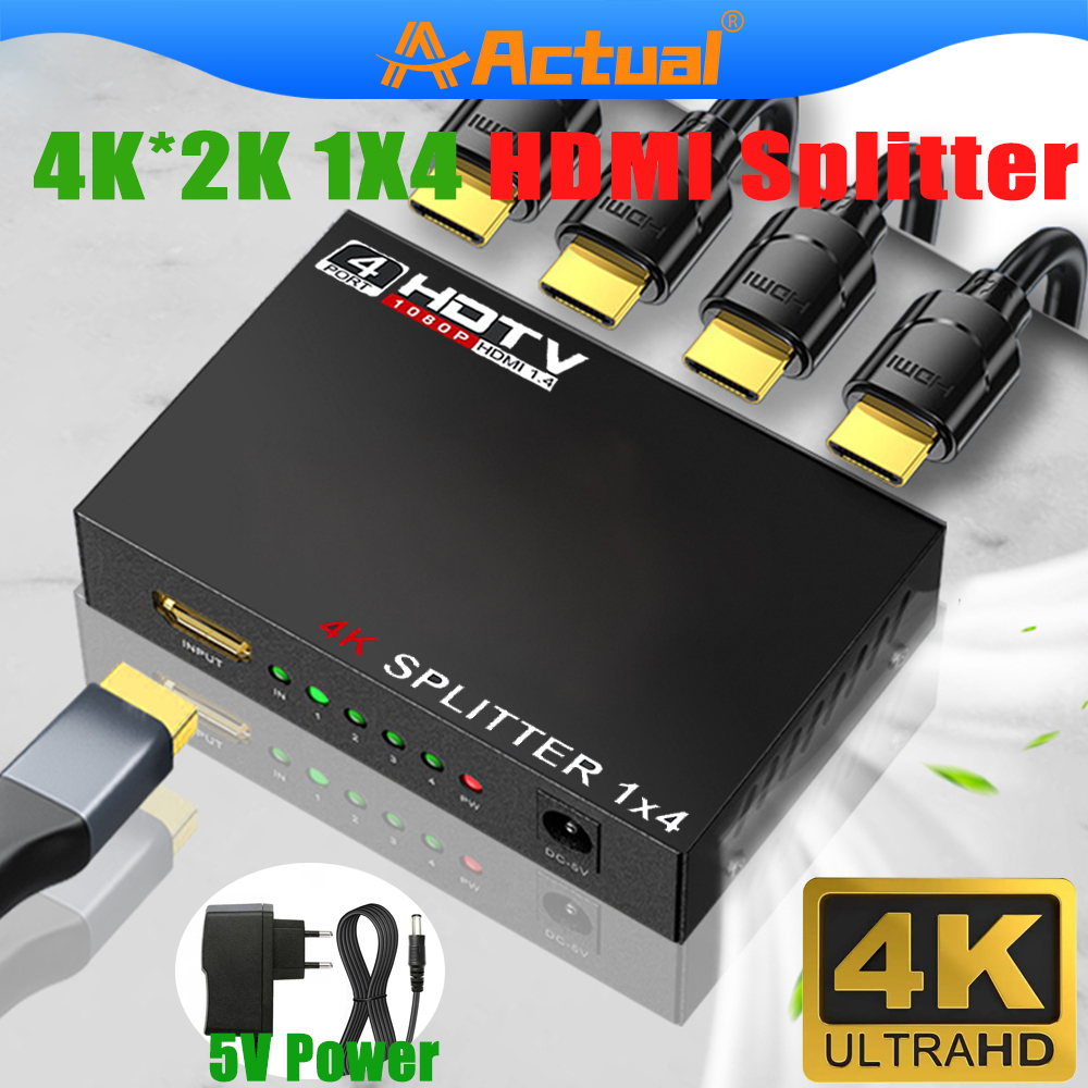 4K 4 in 1 out HDTV Switch Hub Splitter Genuine HDMI Splitter | Shopee ...