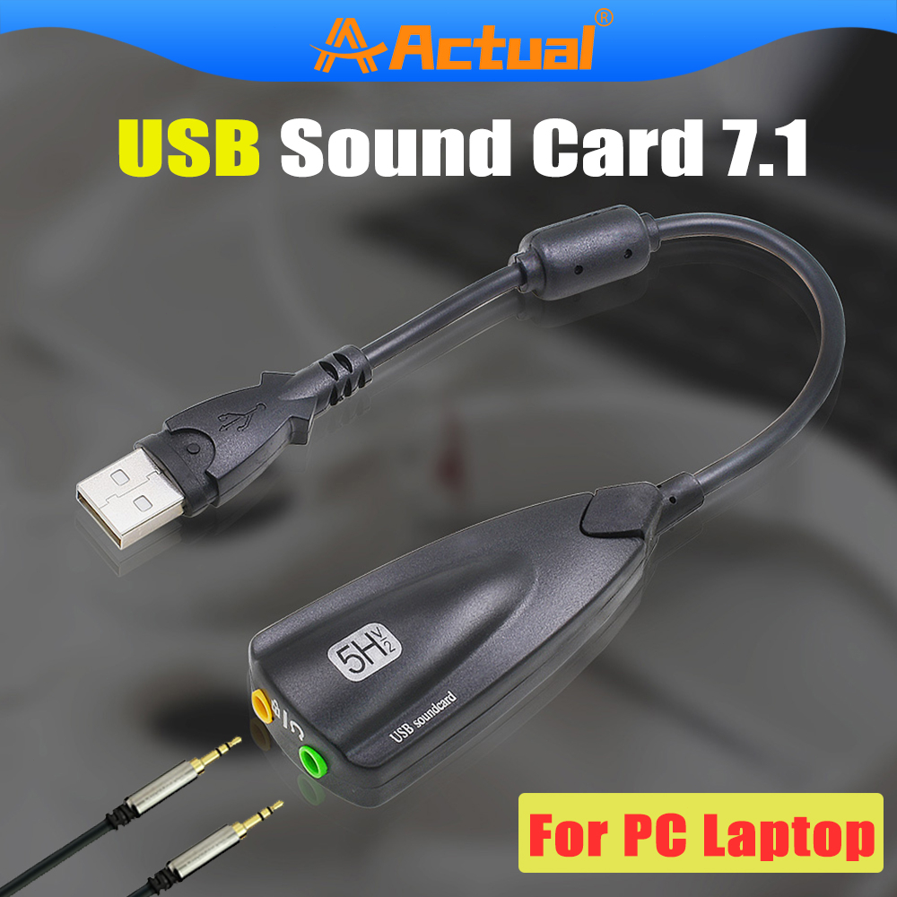 COD USB Sound Card USB External 7.1 Channel Stereo Sound Adapter(Black ...