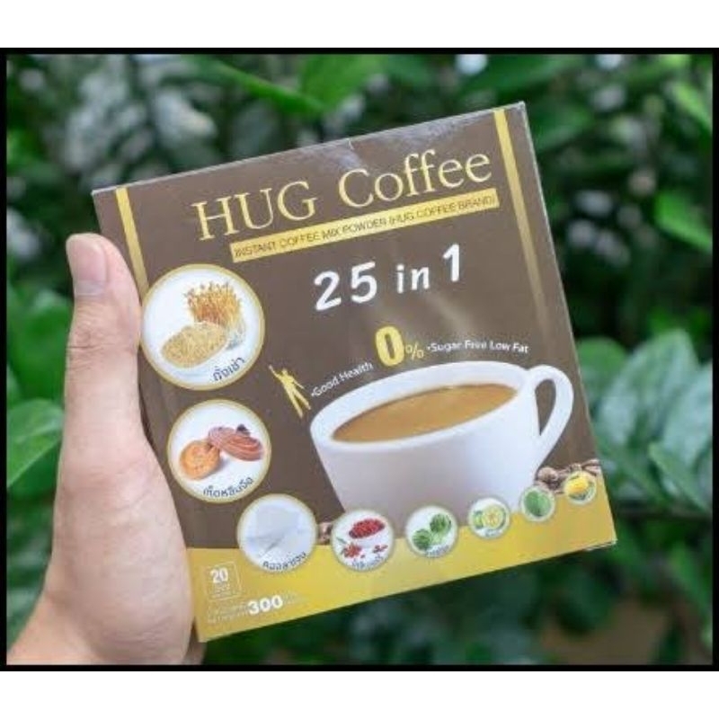 [ ️SALE ️] HUG Coffee กาแฟฮัก กาแฟเพื่อสุขภาพ มีสมุนไพร 25 ชนิด 20ซอง ...