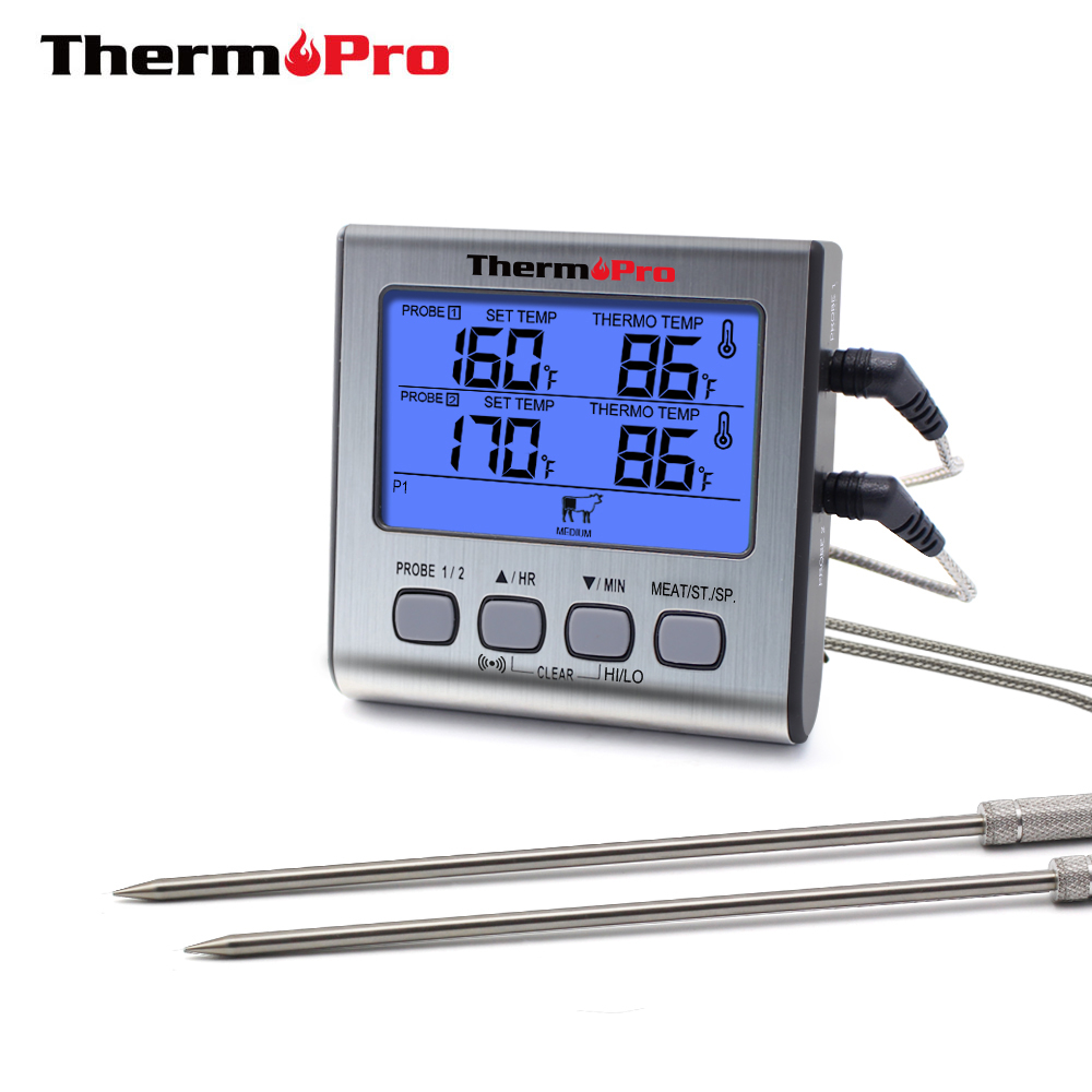 เครื่องวัดอุณหภูมิอาหาร ThermoPro TP-17 Digital Food Thermometer/Digital Cooking Thermometer ...