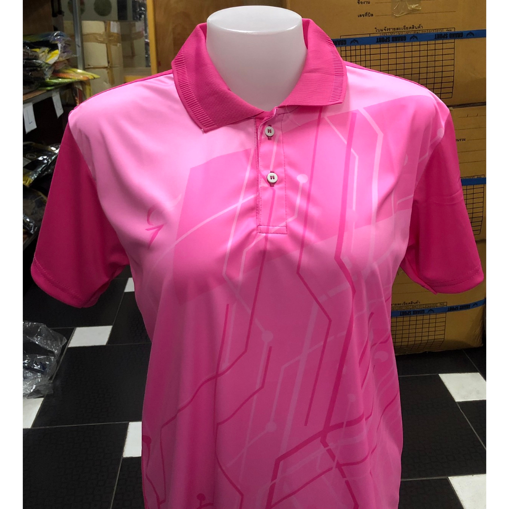 เสื้อสีม่วงหญิง SA303 เสื้อกีฬาหญิง SPORT DAY ผ้าไมโครพิมพ์ลาย ทรงสวย ...