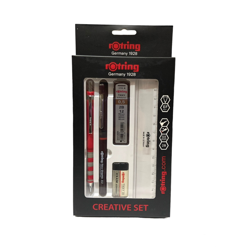 ชุดเครื่องเขียน Rotring Creative Set ชุดปากกาพร้อมอุปกรณ์ 5ชิ้น ชุดปาก ...