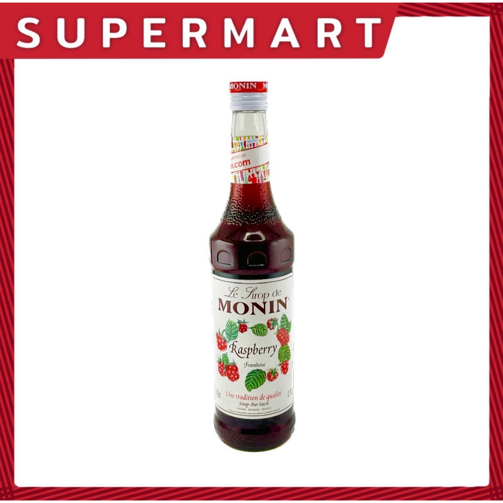 SUPERMART Monin Raspberry Syrup 700 ml. น้ำเชื่อมกลิ่นราสพ์เบอร์รี่ ตรา ...